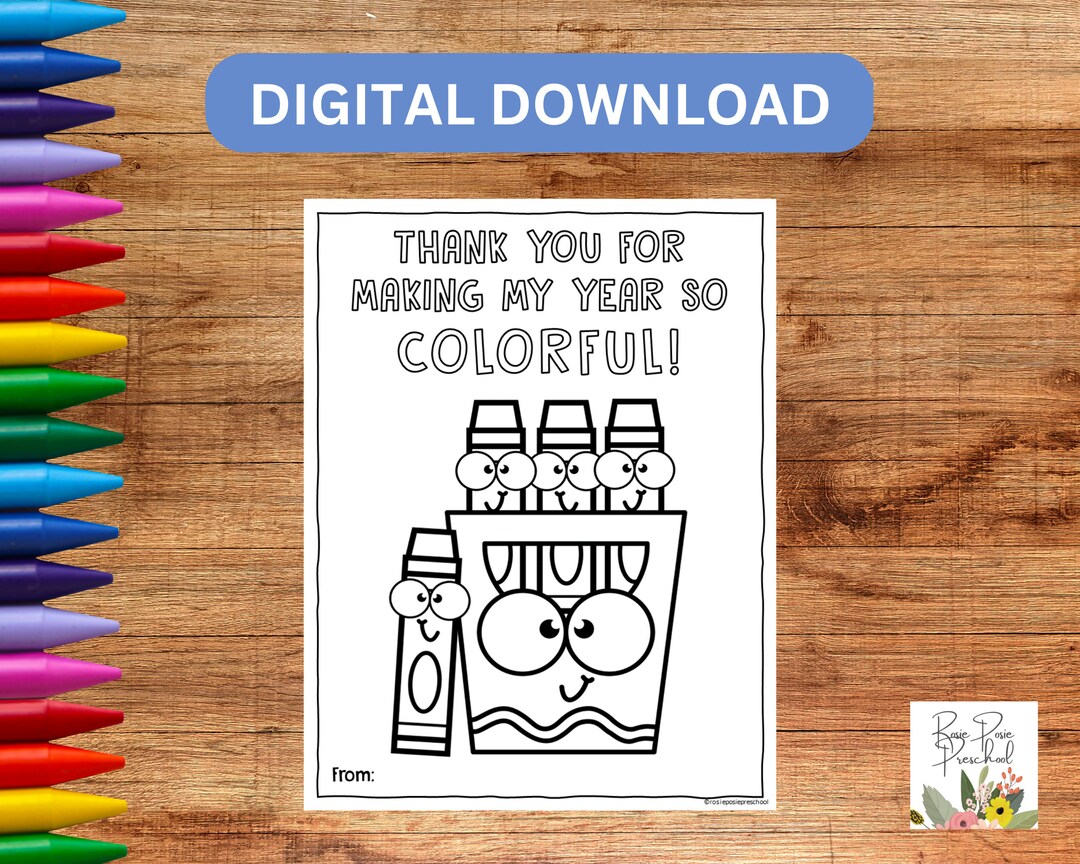Teacher "colorful" Coloring Page, Teacher Thank You, Teacher ...
