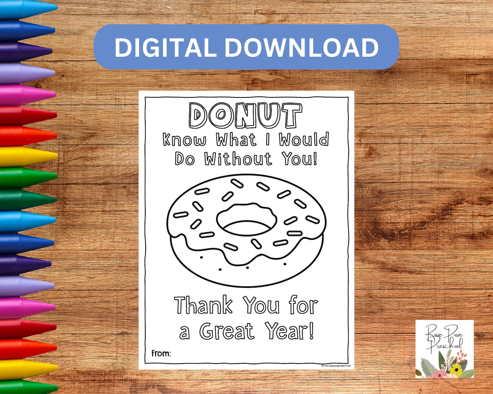 Teacher "donut" Coloring Page, Teacher Thank You, Teacher Appreciation ...