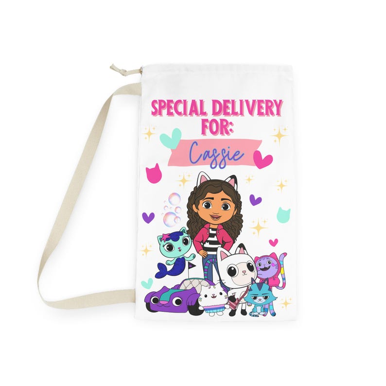 Personalized Gabby's Dollhouse Christmas Santa Sack for Kids Gift Bag ...