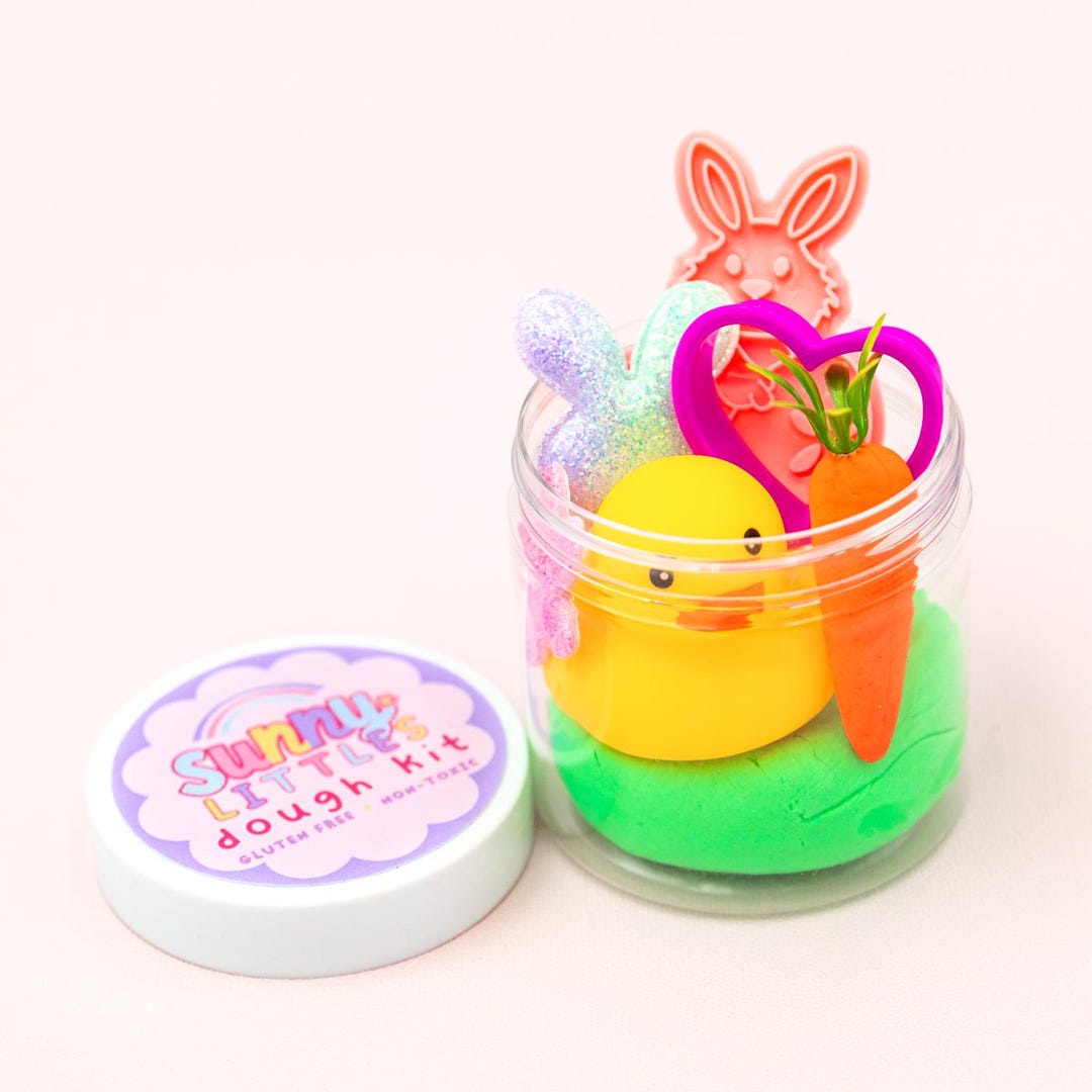 Easter Play Dough Kit Large Pieces Sensory Bin Activity Easter Basket ...