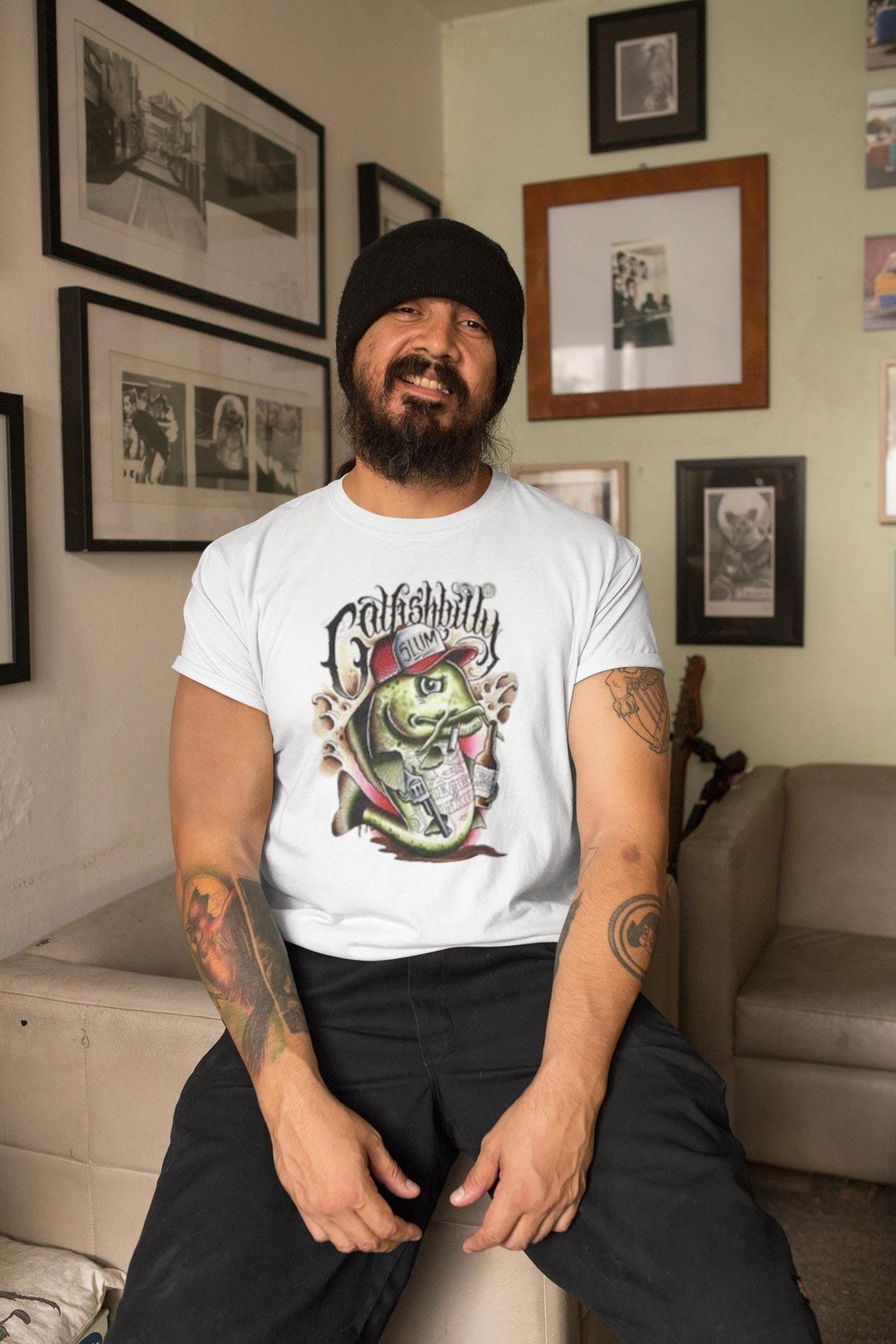 Yelawolf, Vintage Catfish Billy Patch, Slumerican Graphic Band Tee Rap ...