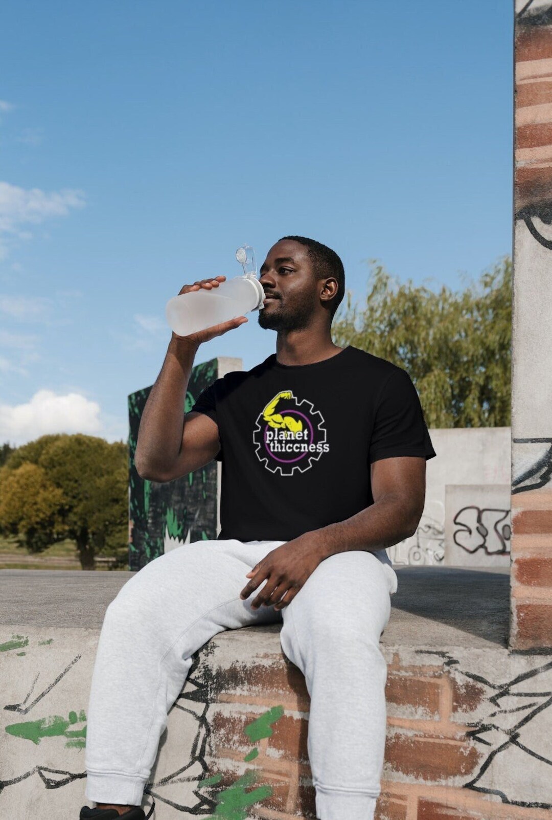 Planet Thiccness Funny Gym Meme Muscle T-shirt Unisex Softstyle Tee Gym ...