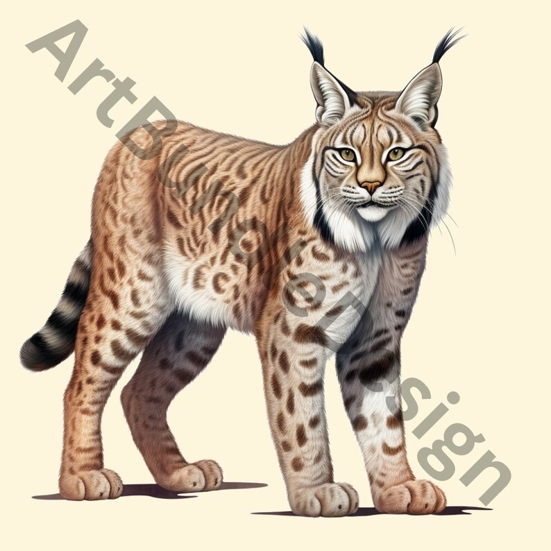 Lynx Clipart Set Transparent PNG Files Instant Download - Etsy Ireland