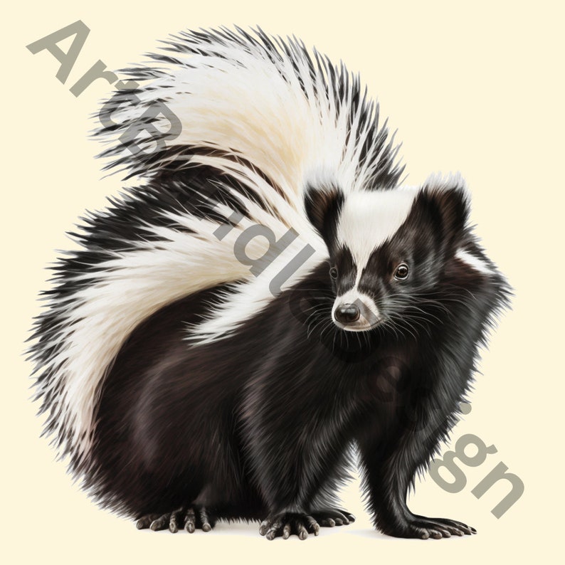 Skunk Clipart Set Transparent PNG Files Instant Download - Etsy