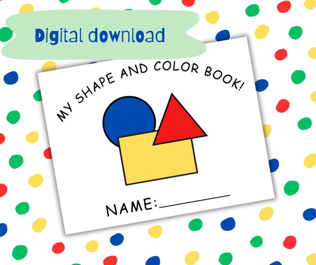 Shape and Colors Coloring Book - Etsy