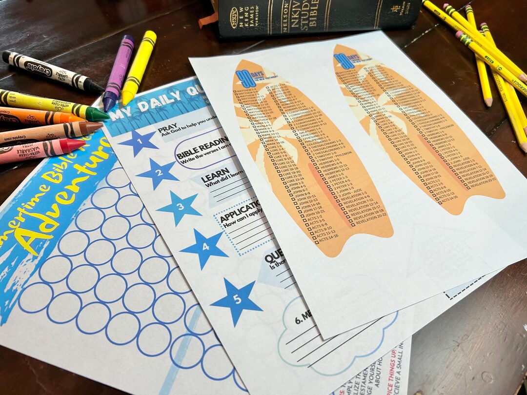 Daily Bible Study/quiet Time Worksheet and Fun Tracker BUNDLE! - Etsy