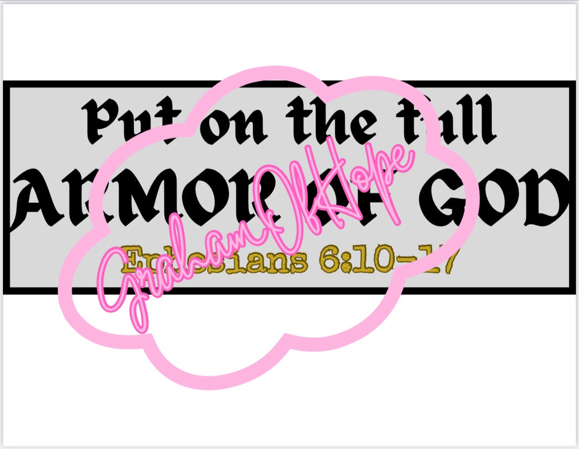 Amor of God Text With Verses Perfect for Labeling Life Size Solider - Etsy