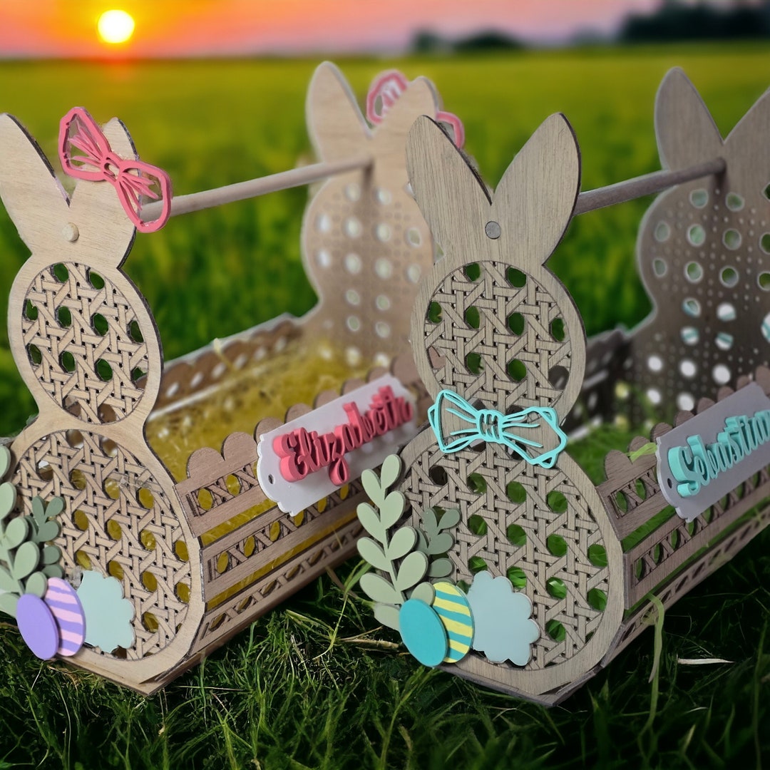 Personalized Bunny Basket | Easter Basket | Custom Easter | Easter ...