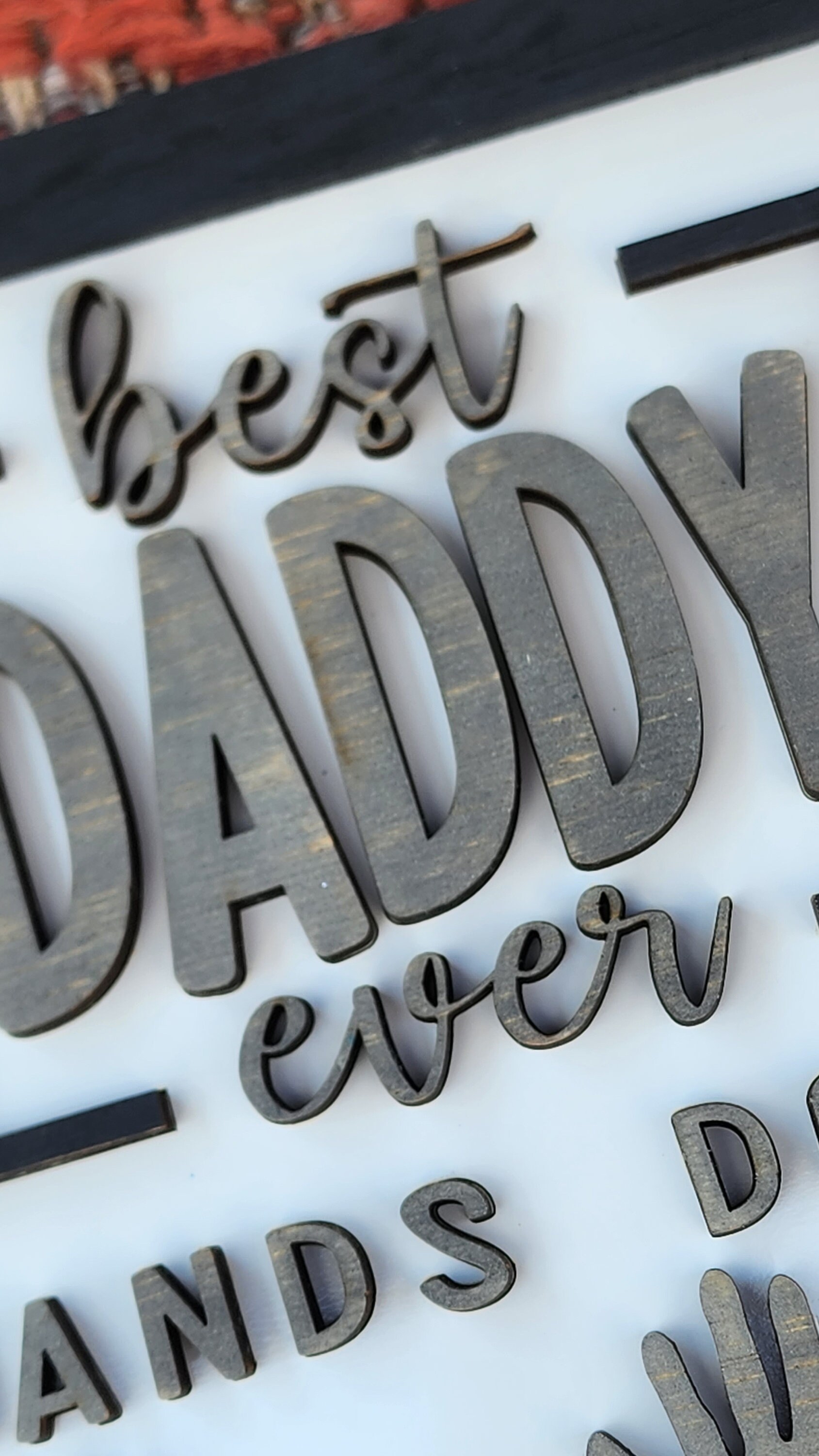 Personalized Sign - Best Daddy Ever, Hands Down - Engraved Gift ...