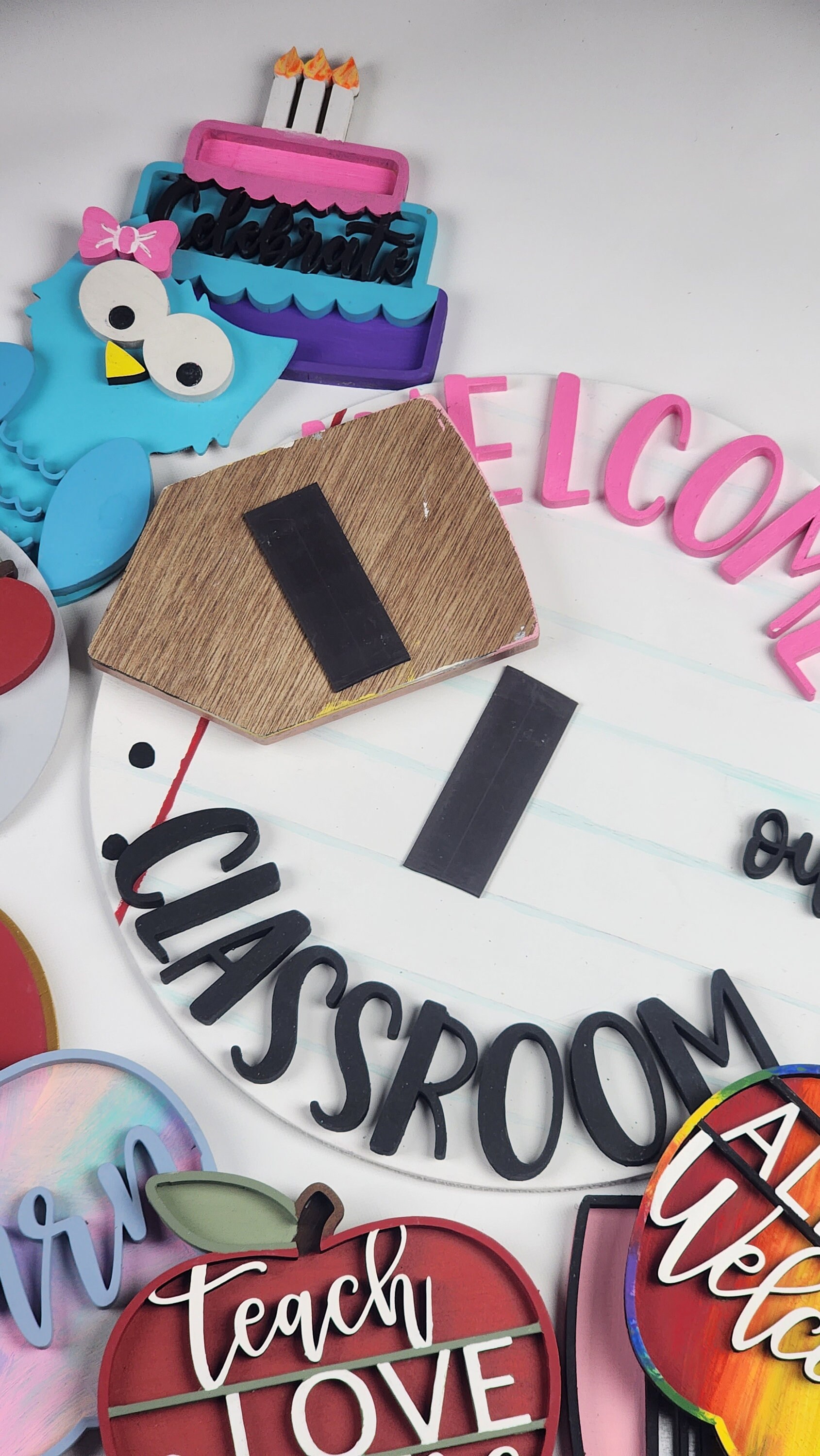 Personalized Teacher Door Sign With Interchangeable Pieces | Welcome ...