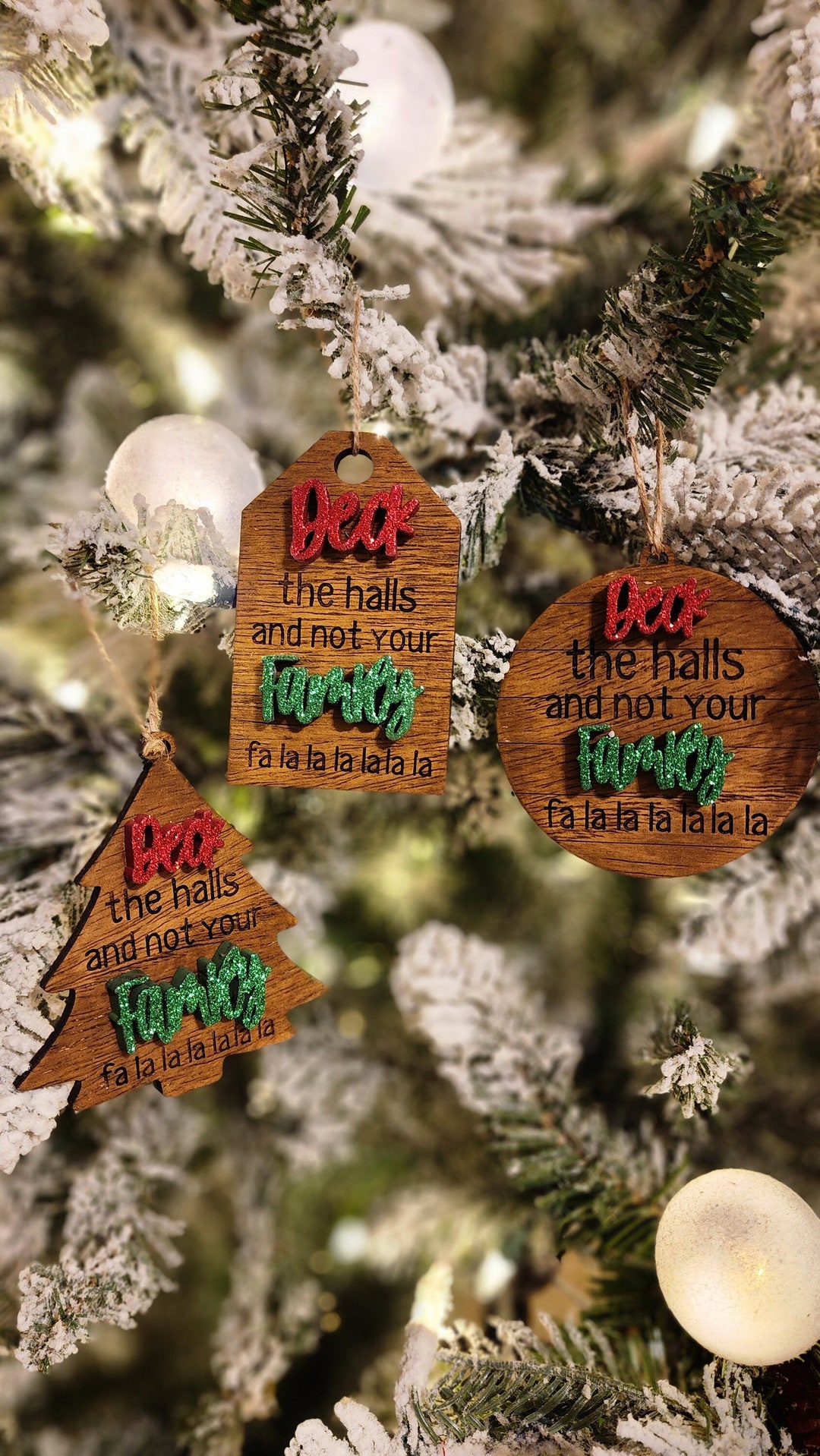Deck the Halls Ornament- Christmas Tree Ornament - Adult Humor Ornament ...