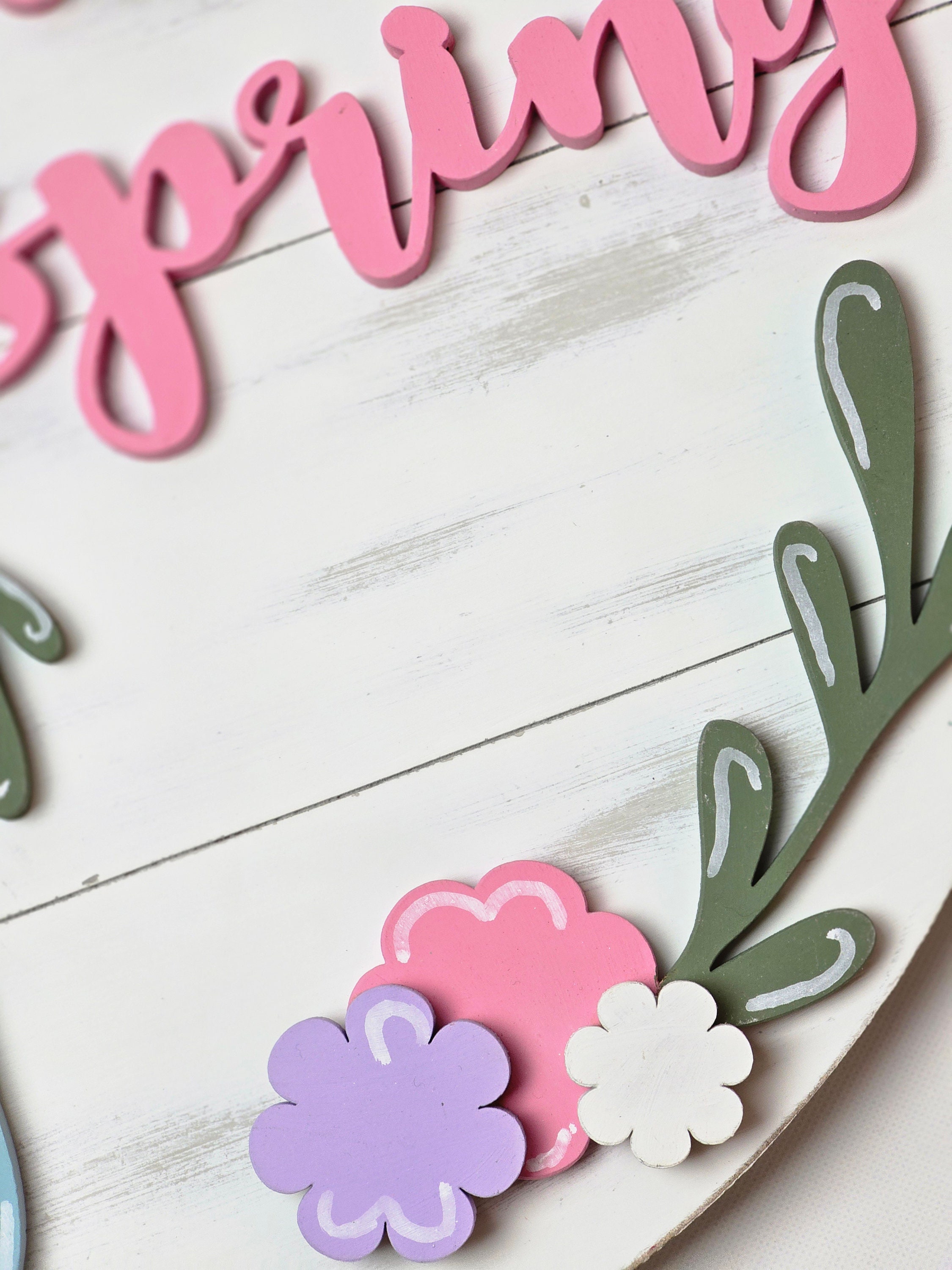 Spring Welcome Sign With Mason Jar and Flowers - Etsy