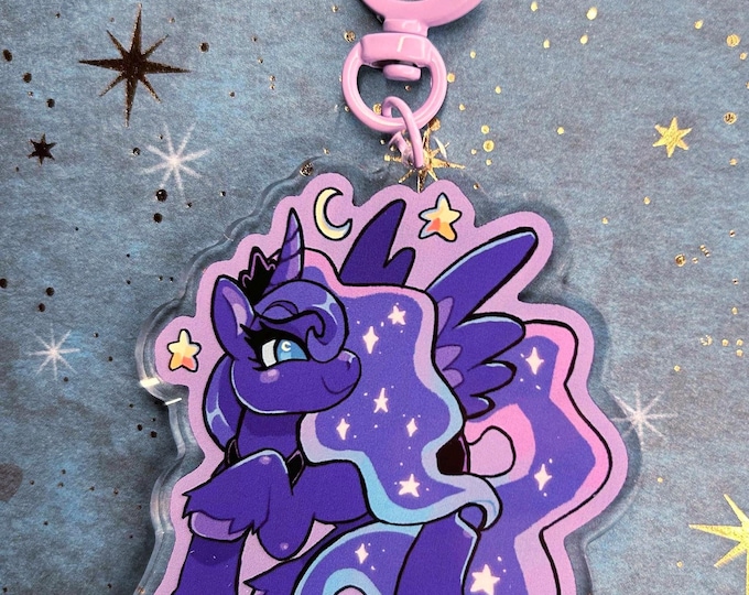 Princess Luna Keychain / 3in Doublesided Epoxy / MLP / Pony - Etsy