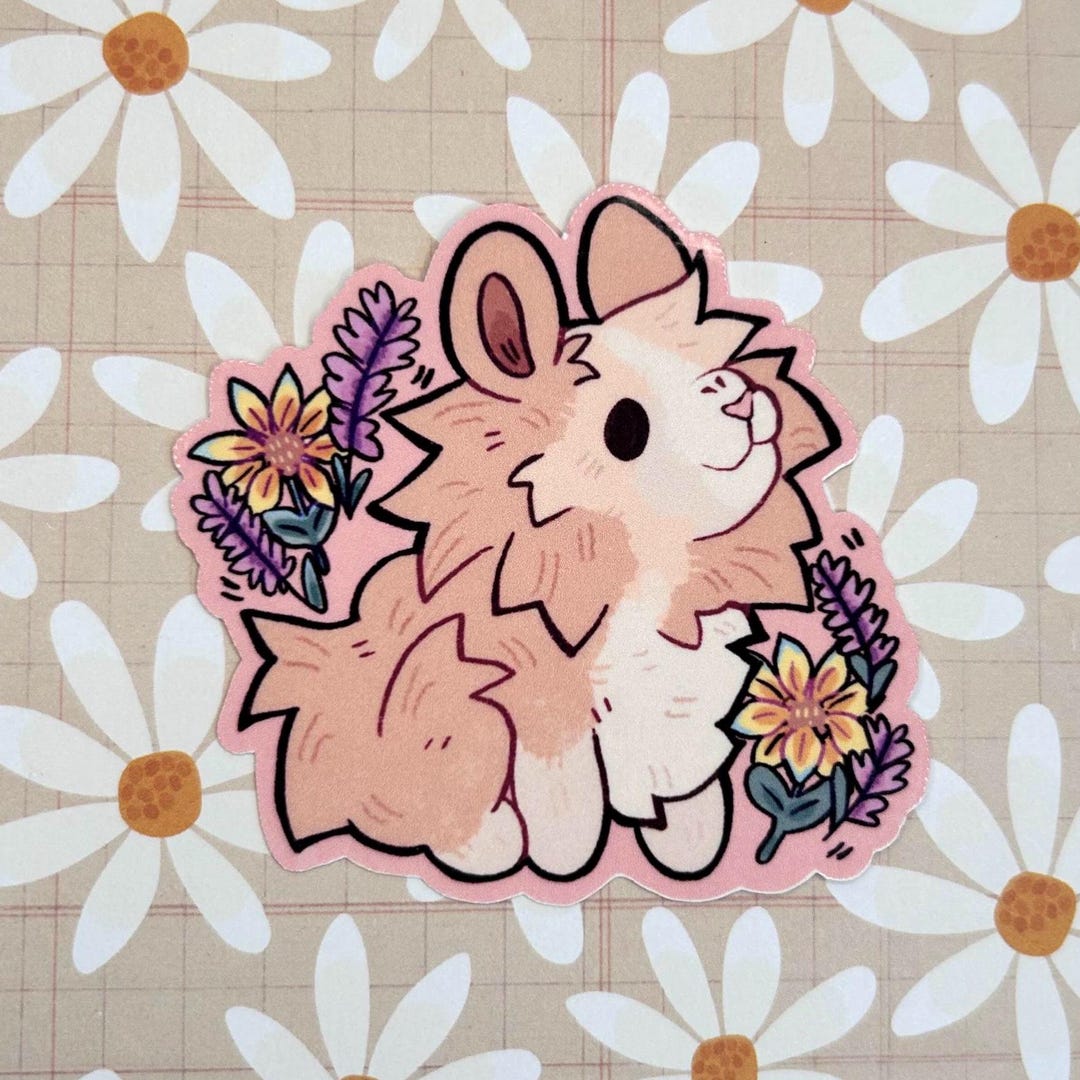 Bunny / Waterproof Sticker / Garden / Vinyl Sticker - Etsy
