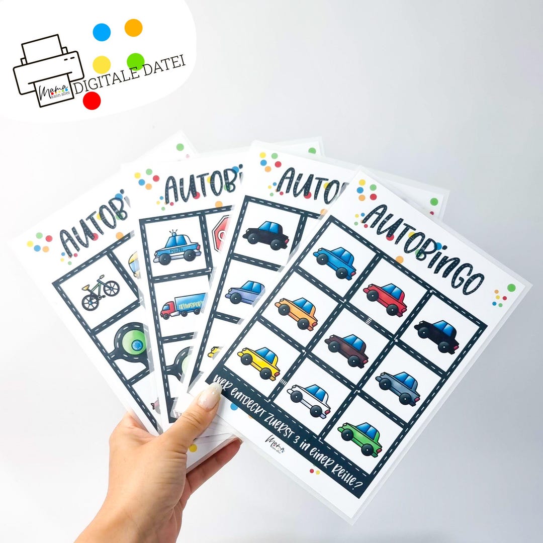 Car Bingo for Kids to Print – Game for Long Car Trips – Printable ...