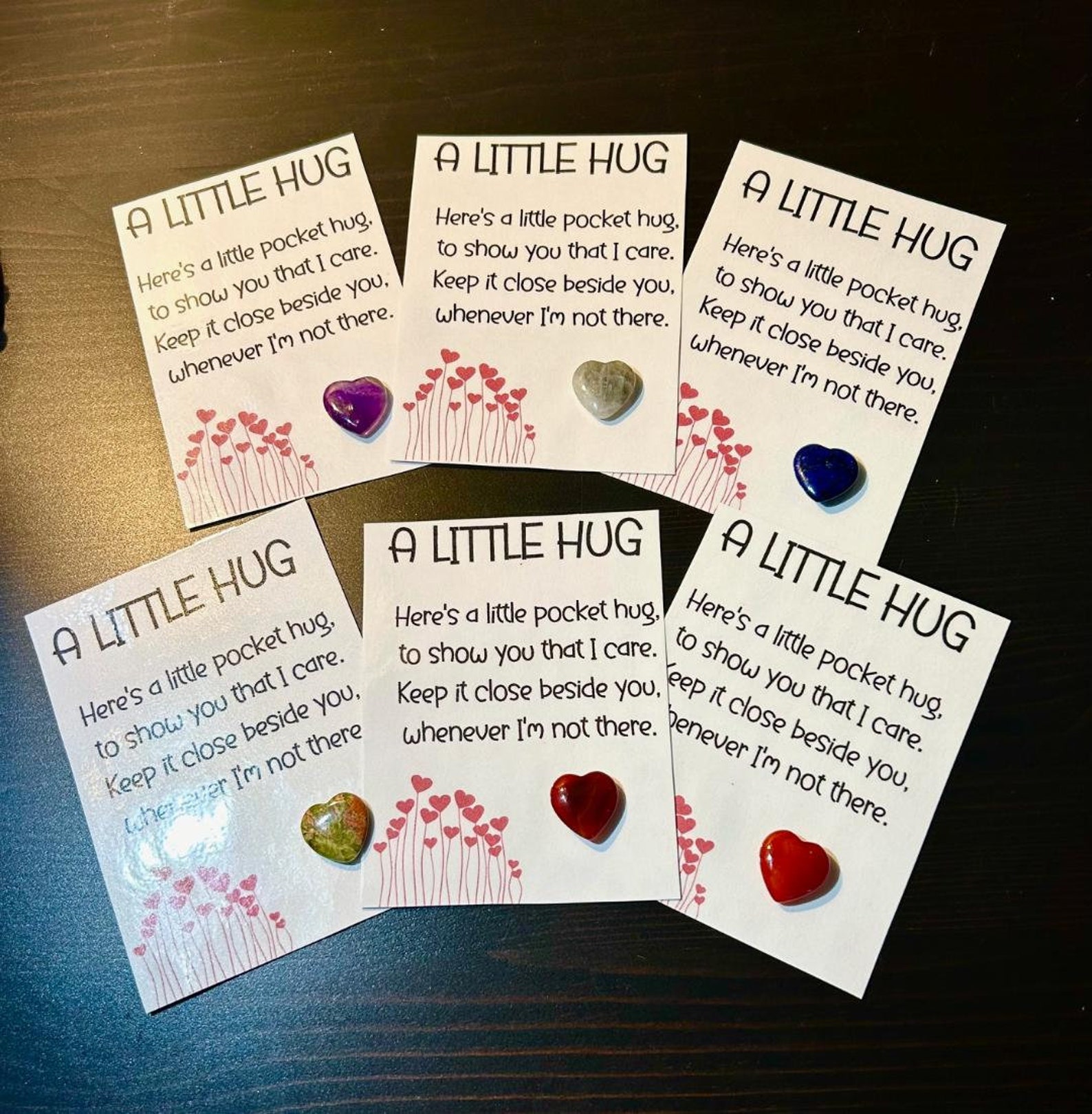 Pocket Hugs With Heart-shaped Gemstones - Etsy