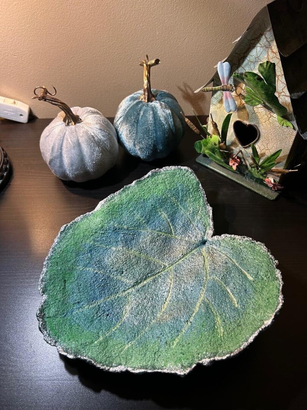 Heart-shaped Cast Concrete Leaf 9 Long X 9 Wide - Etsy