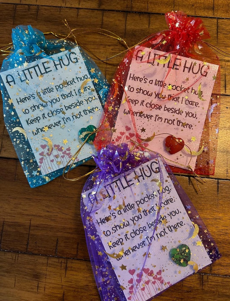 Pocket Hugs With Heart-shaped Gemstones - Etsy