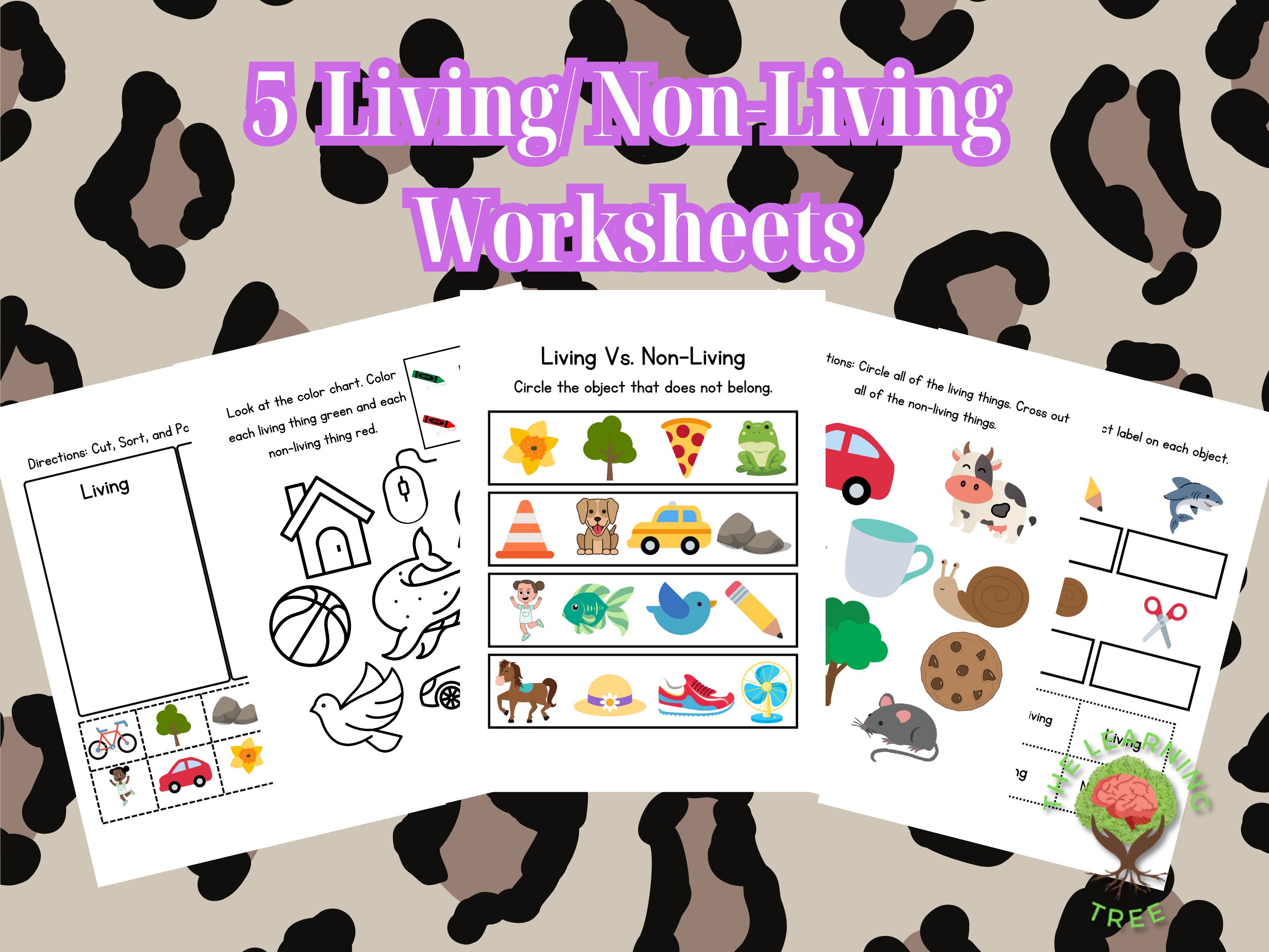 Living and Non-living Worksheets Educational Digital - Etsy