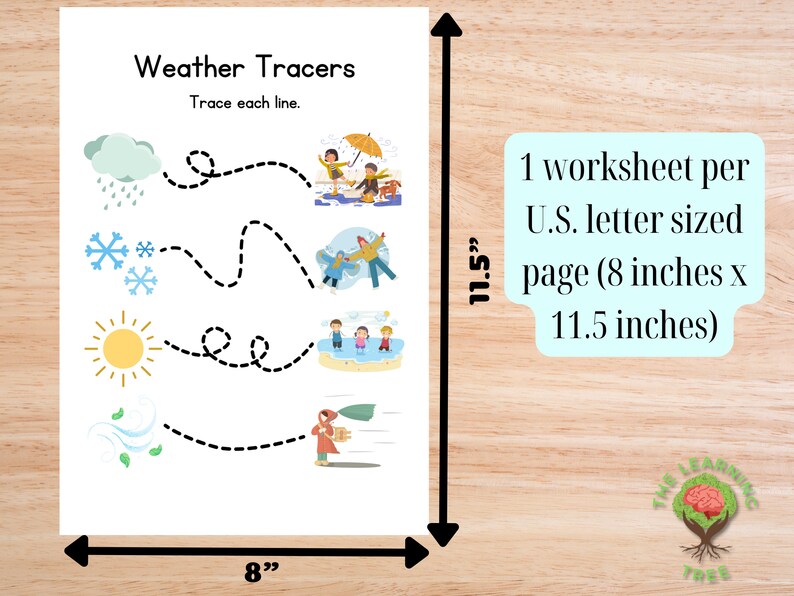 Weather Worksheets | Educational Digital Printable - Etsy