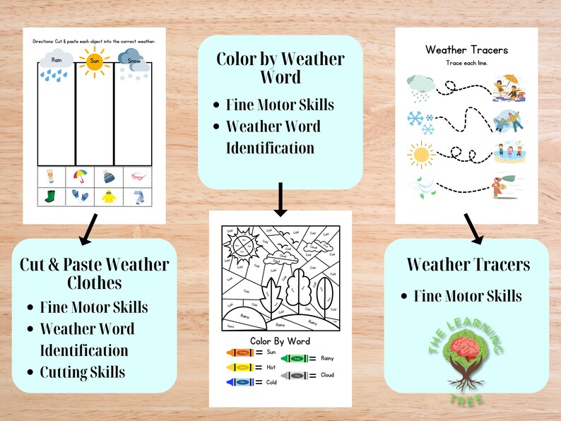 Weather Worksheets | Educational Digital Printable - Etsy