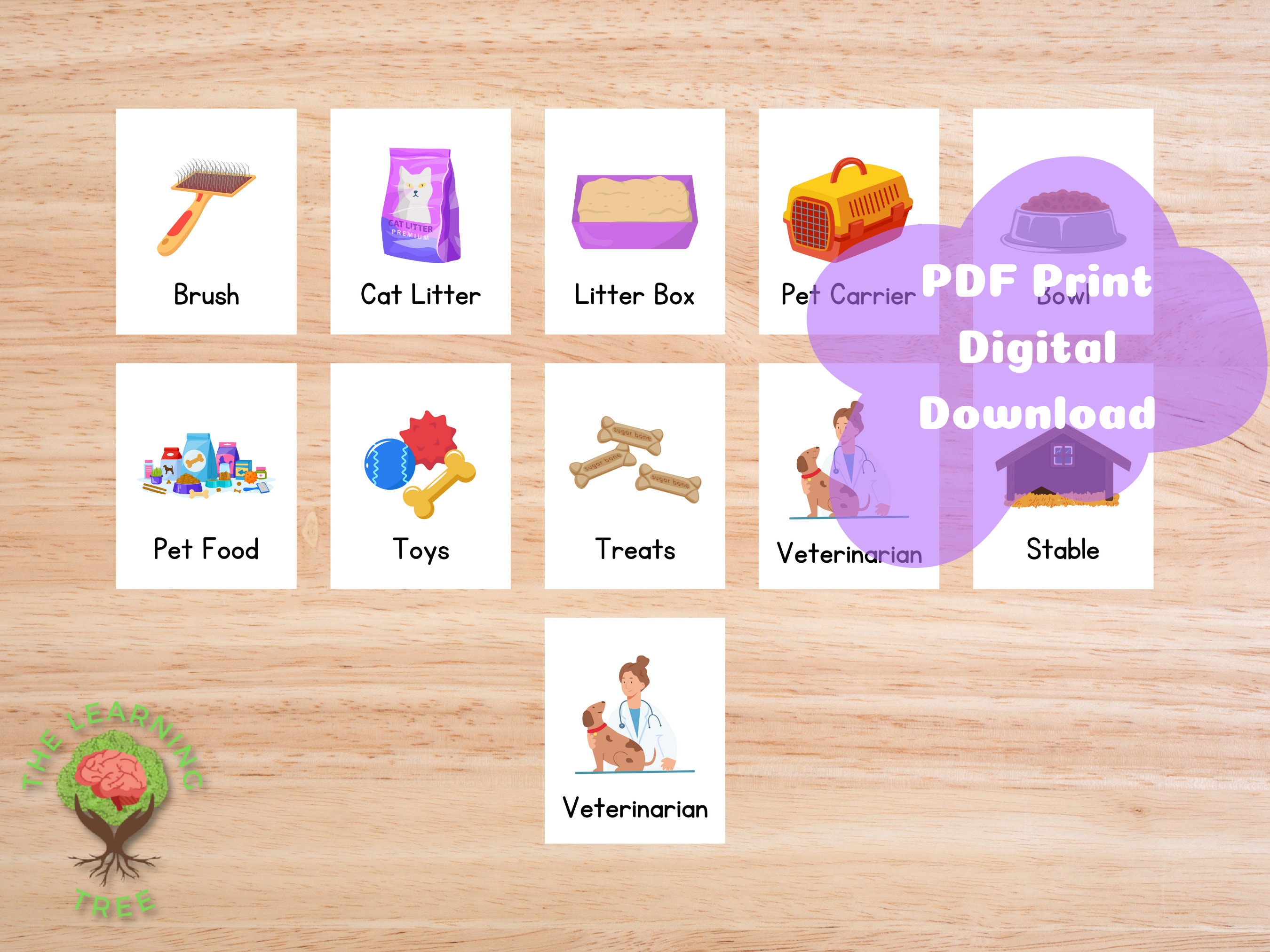 35 Pet Flashcards Digital Download Educational Flashcards - Etsy