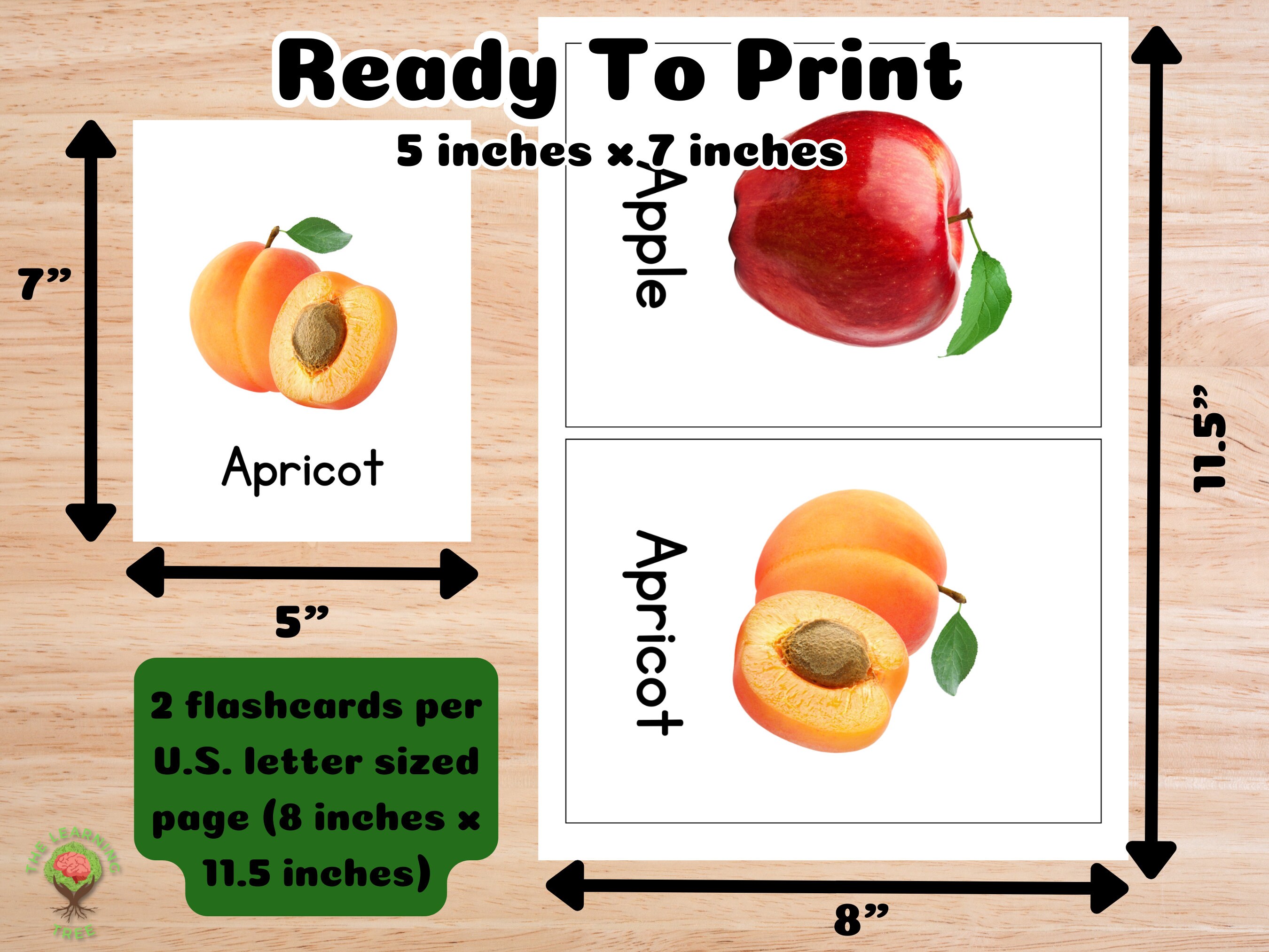 35 Fruit Flashcards With Real Fruit Digital Download Educational ...