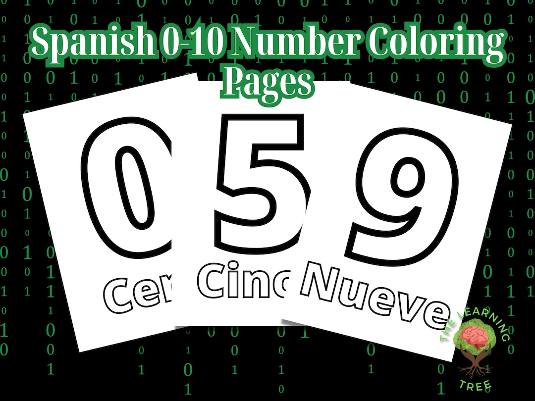 Páginas para colorear de números del 0 al 10 en español/Páginas ...