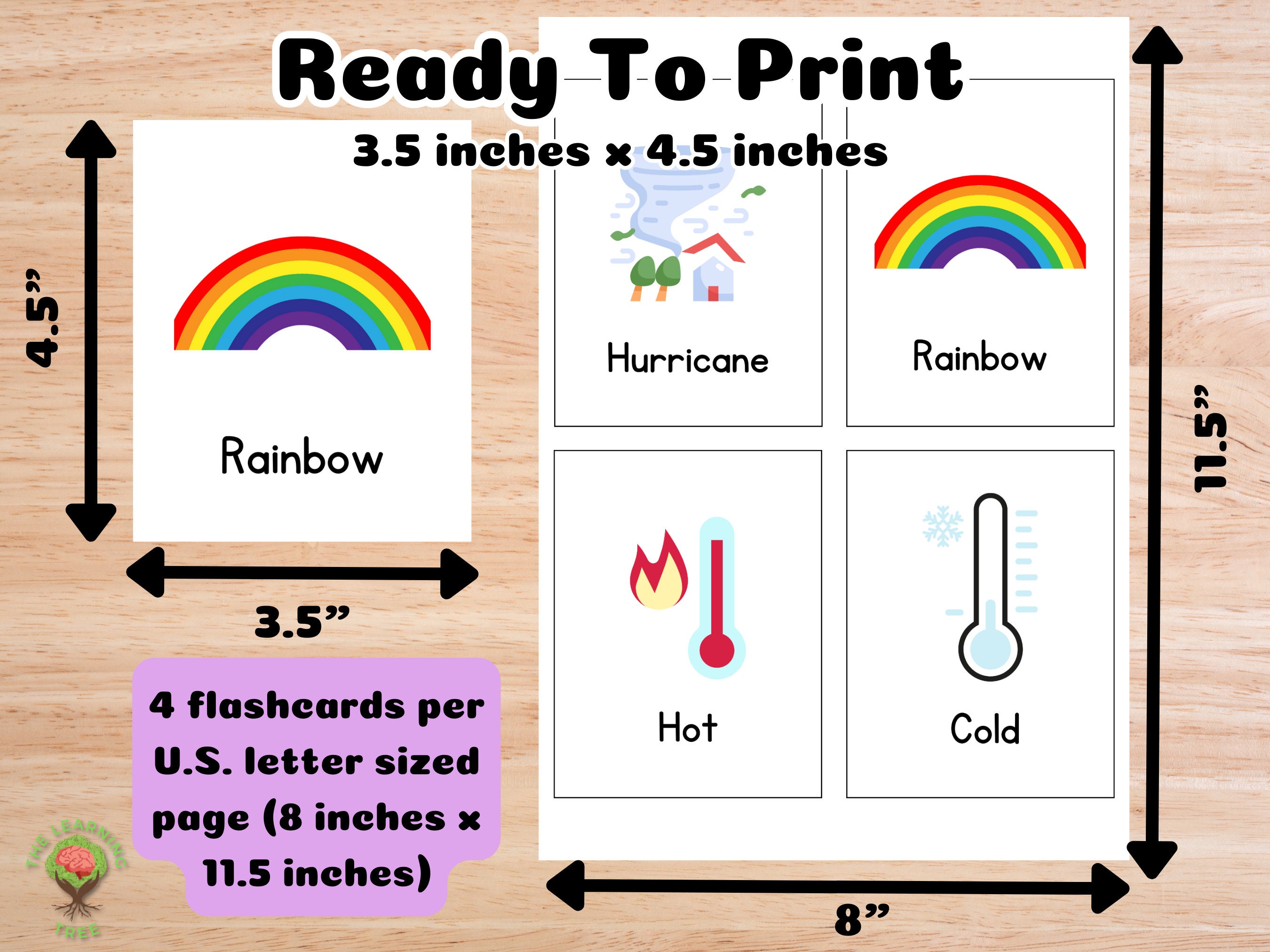 30 Weather & Natural Disaster Flashcards | Digital Download Educational ...