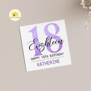 18th Birthday Card, Personalised 18th Birthday Card, Daughter 18th Birthday Card, 18th Birthday ...