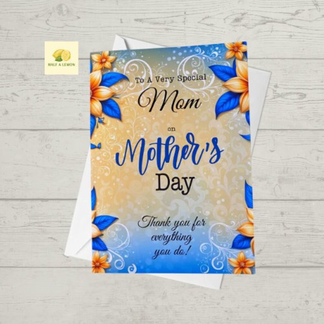 Mothers Day Card, A Very Special Mom, Thank You for Everything You Do ...