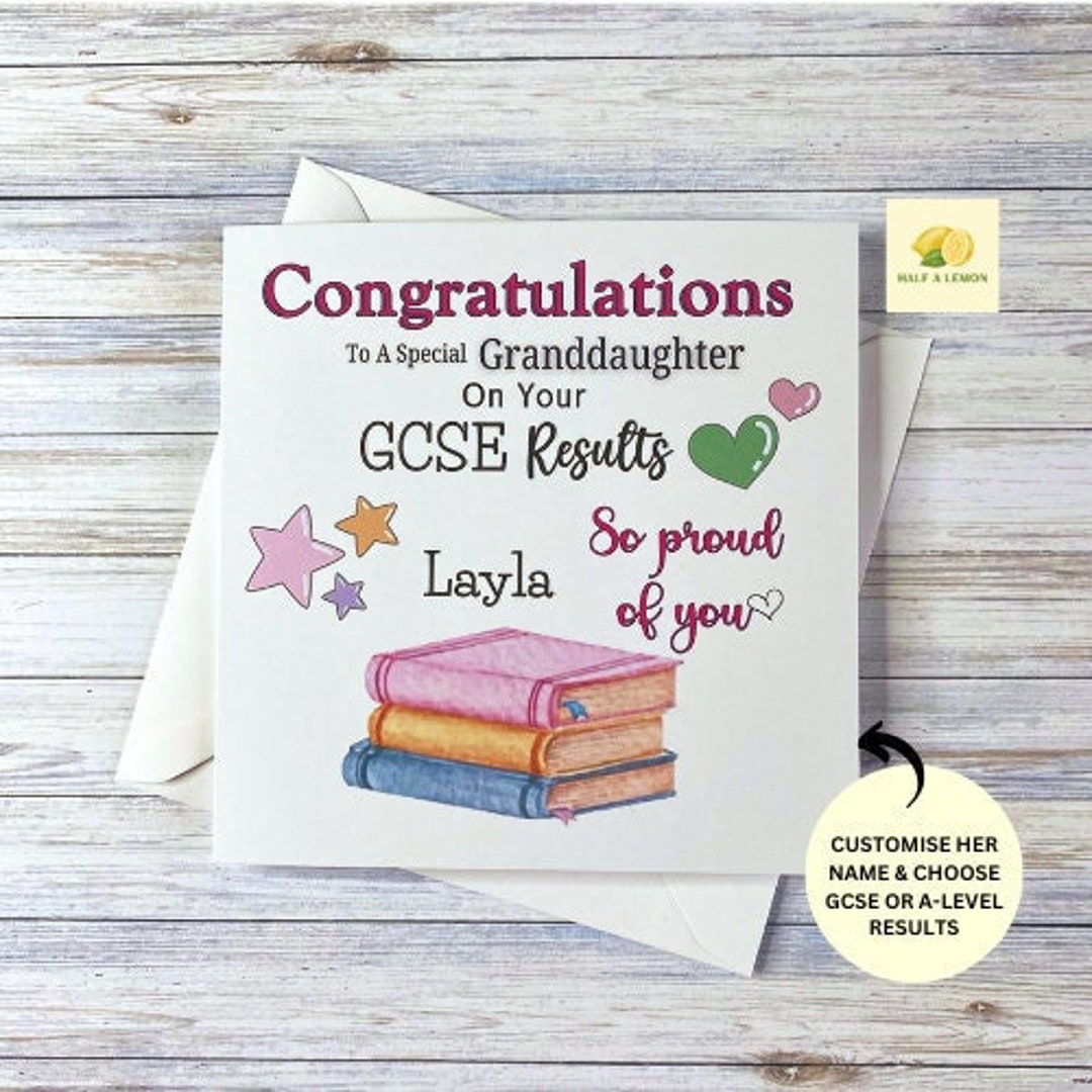 GCSE Congratulations Card, A-level Well Done Card, for Daughter ...