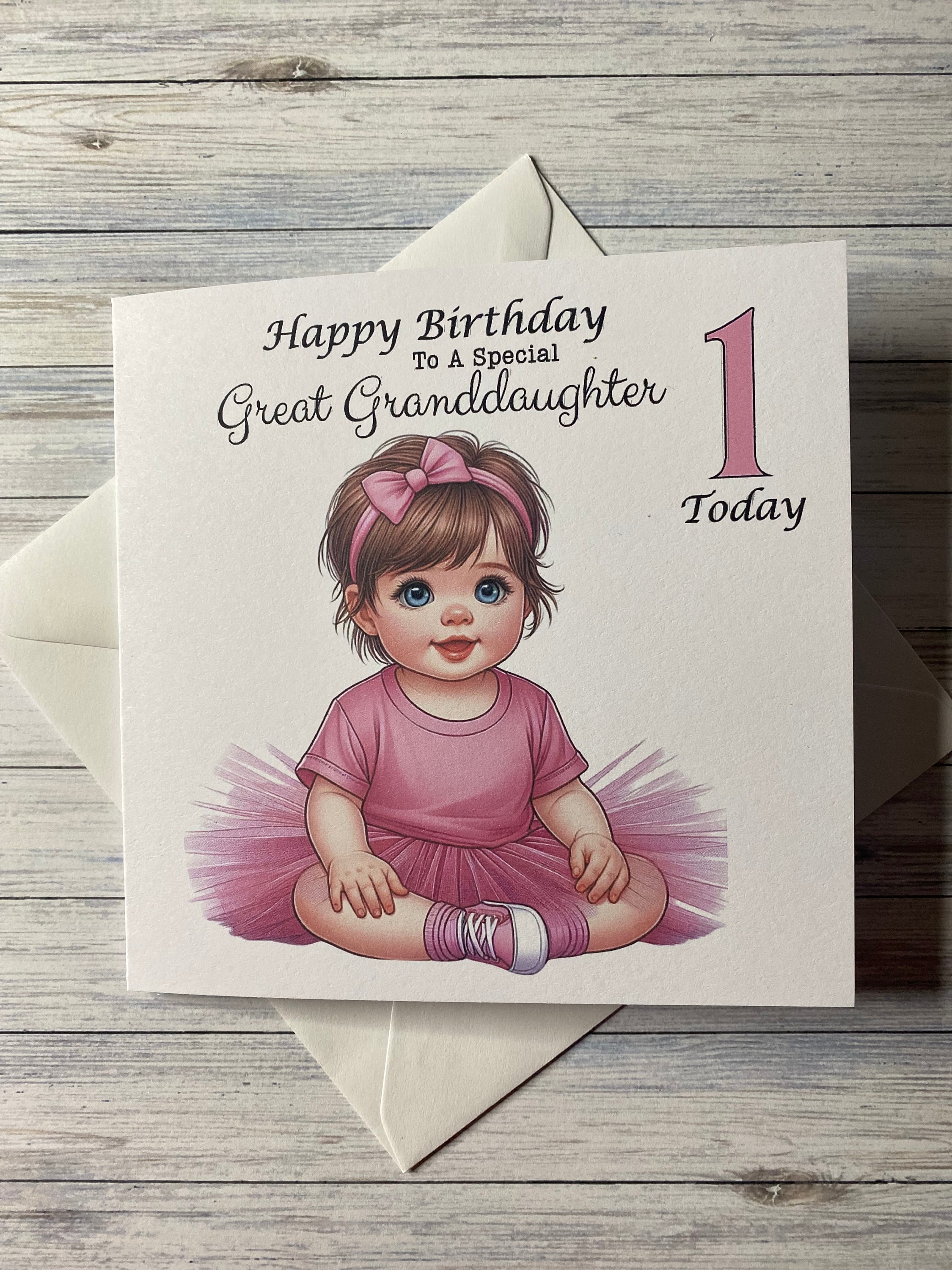 First Birthday Card for Great Granddaughter, 1st Birthday Card for ...