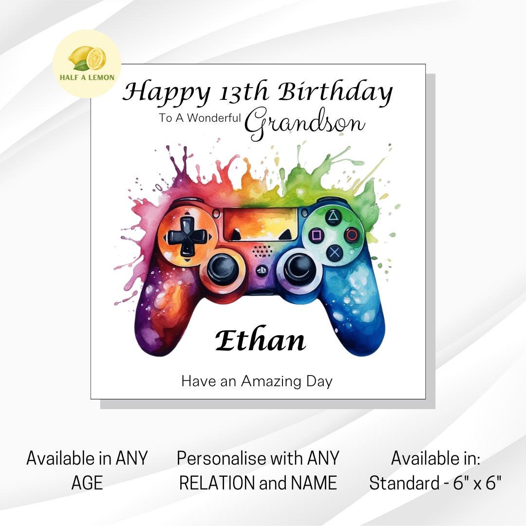 Personalised Gamer Birthday Card: for Any Relation and Age - Etsy UK