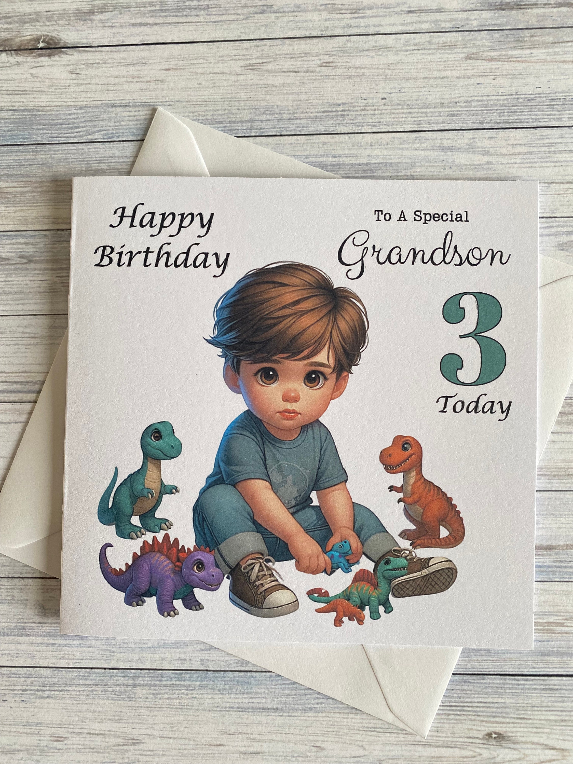 Grandson Card, Grandson Birthday Card, Birthday Card, Customise With ...