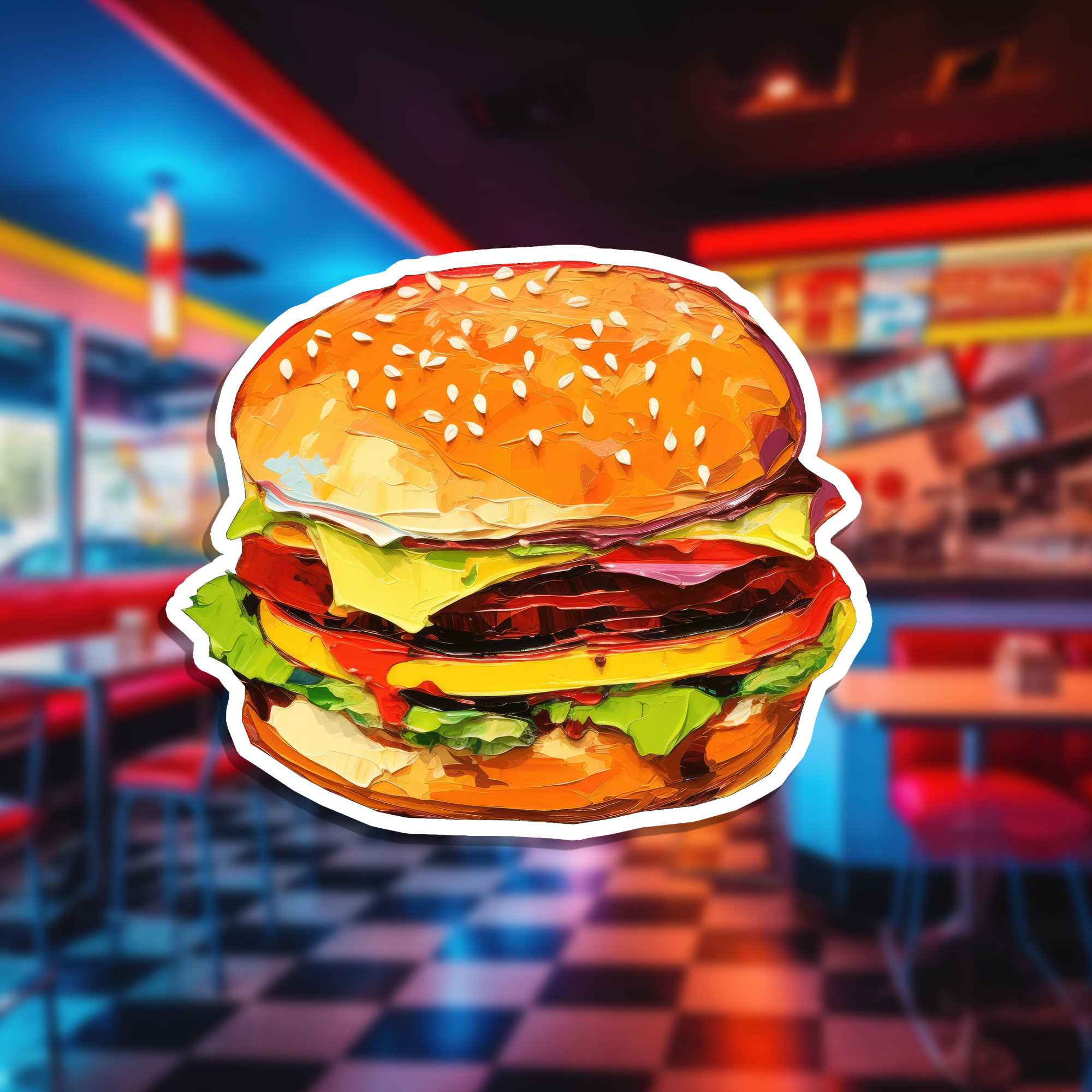 Cheeseburger Sticker Pack - Etsy