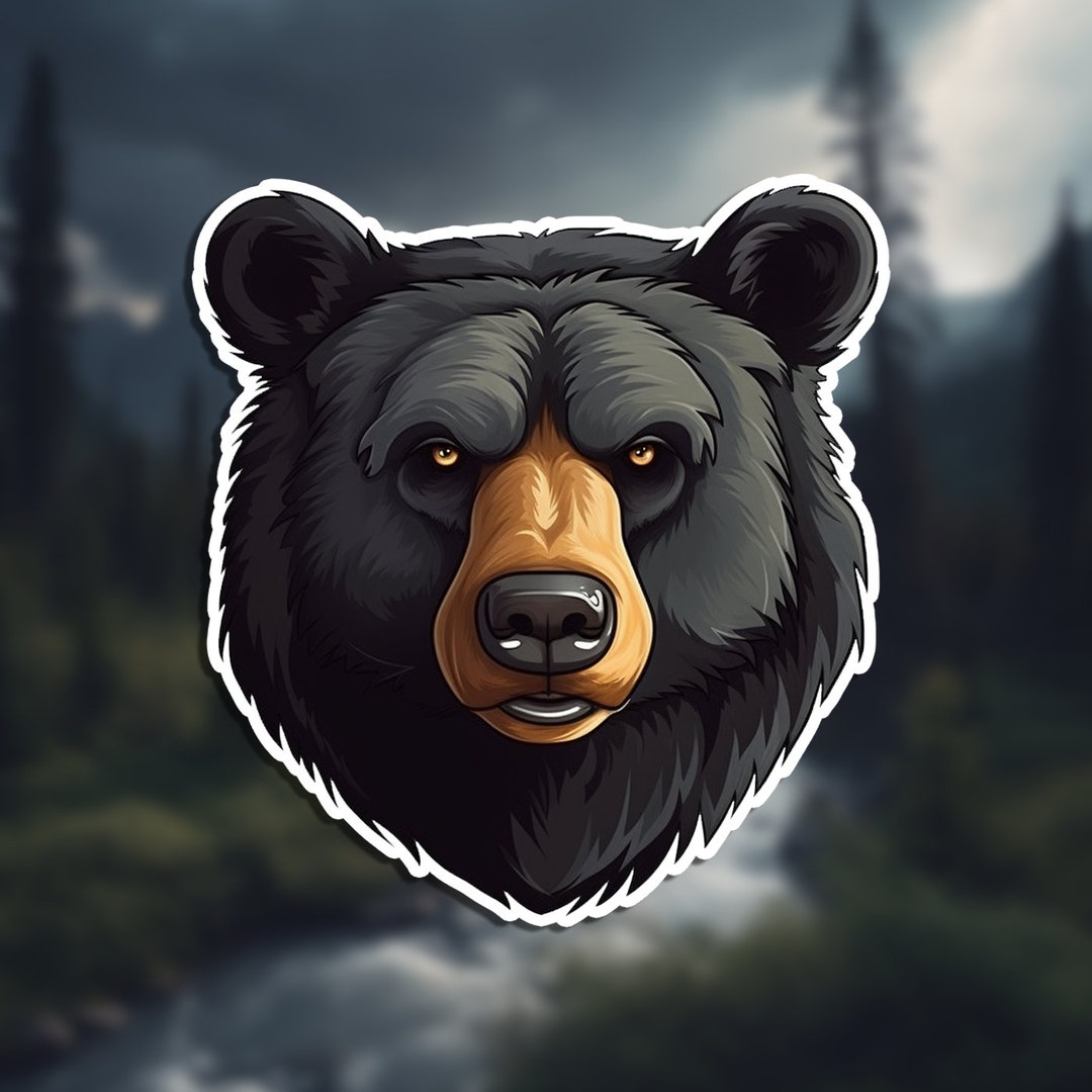 Black Bear Stickers - Etsy