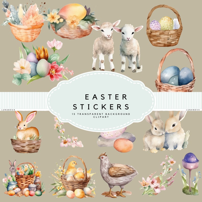 Joyful Easter Clipart, Png, Transparent Background, Crafting, - Etsy