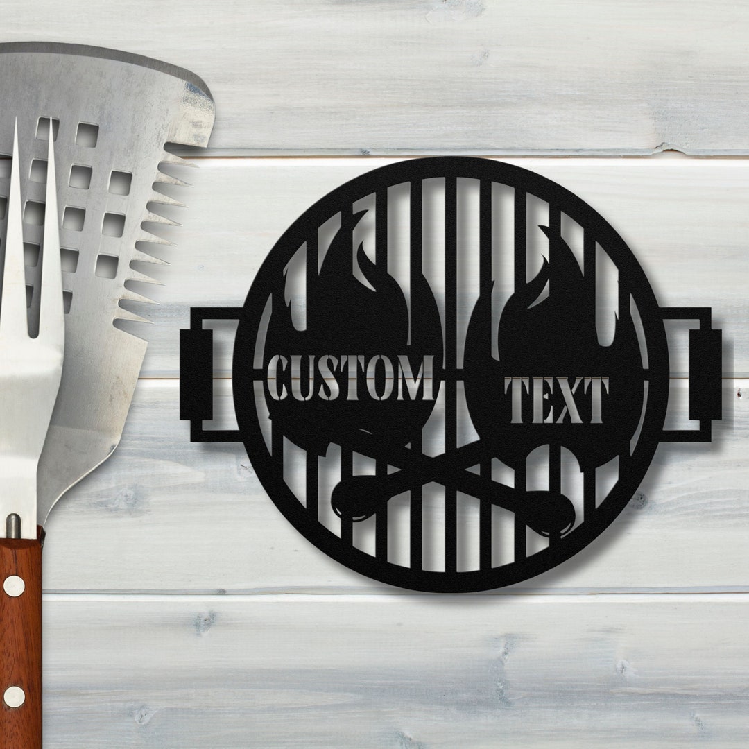 Custom Grill Sign, Metal Grill Sign, BBQ Grill Sign, Personalized Metal ...
