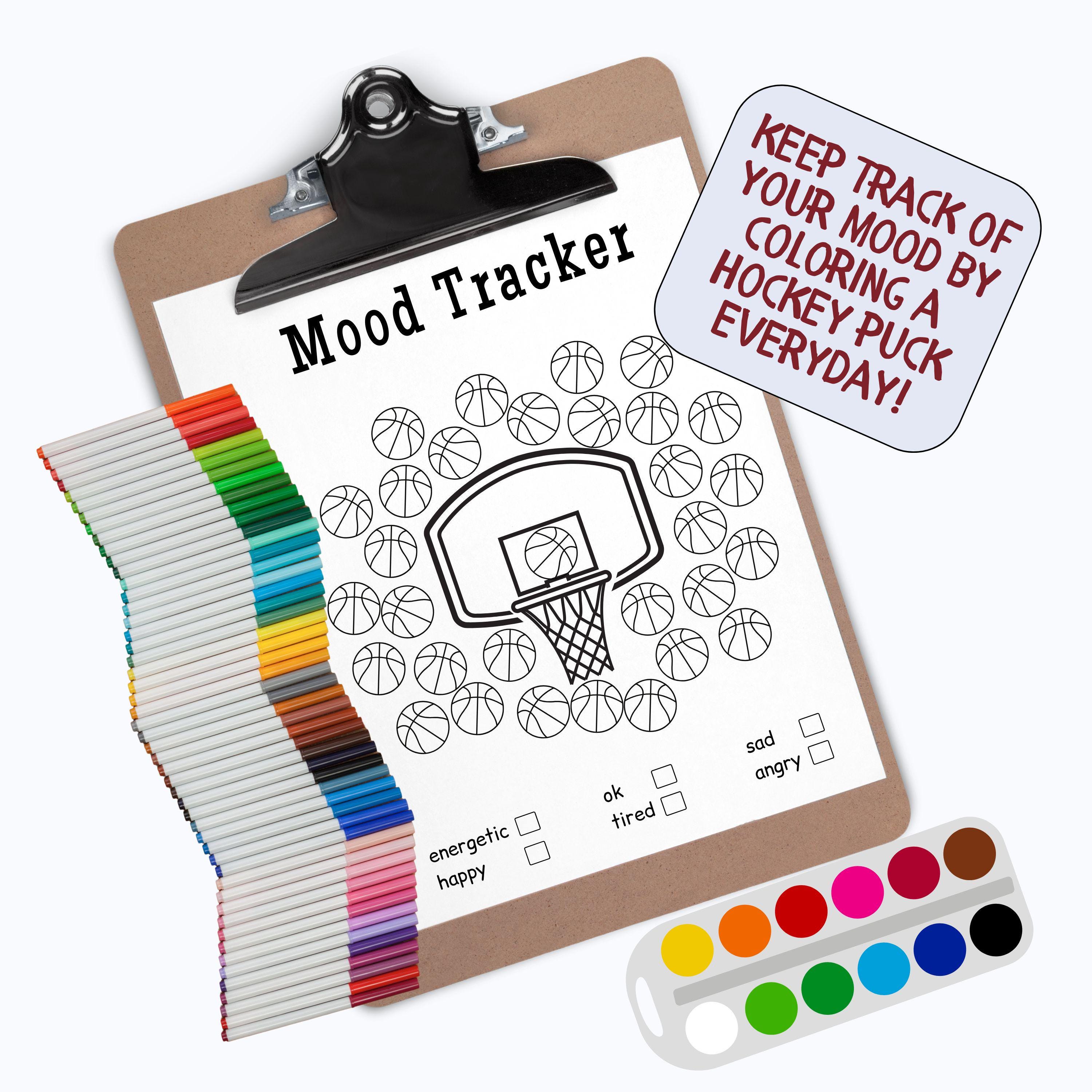 Basketball Mood Tracker, Printable Journal Page, Feelings Tracker ...