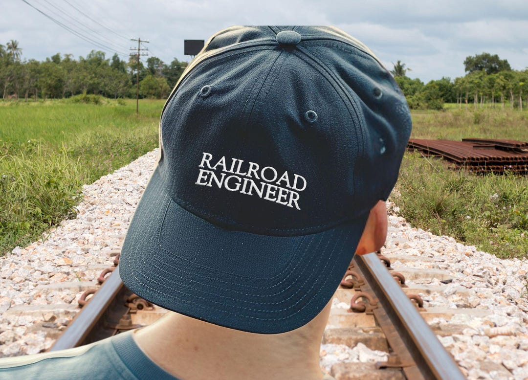 Railroad Engineer Embroidered Hat, Railroad Baseball Cap, Train Lovers ...