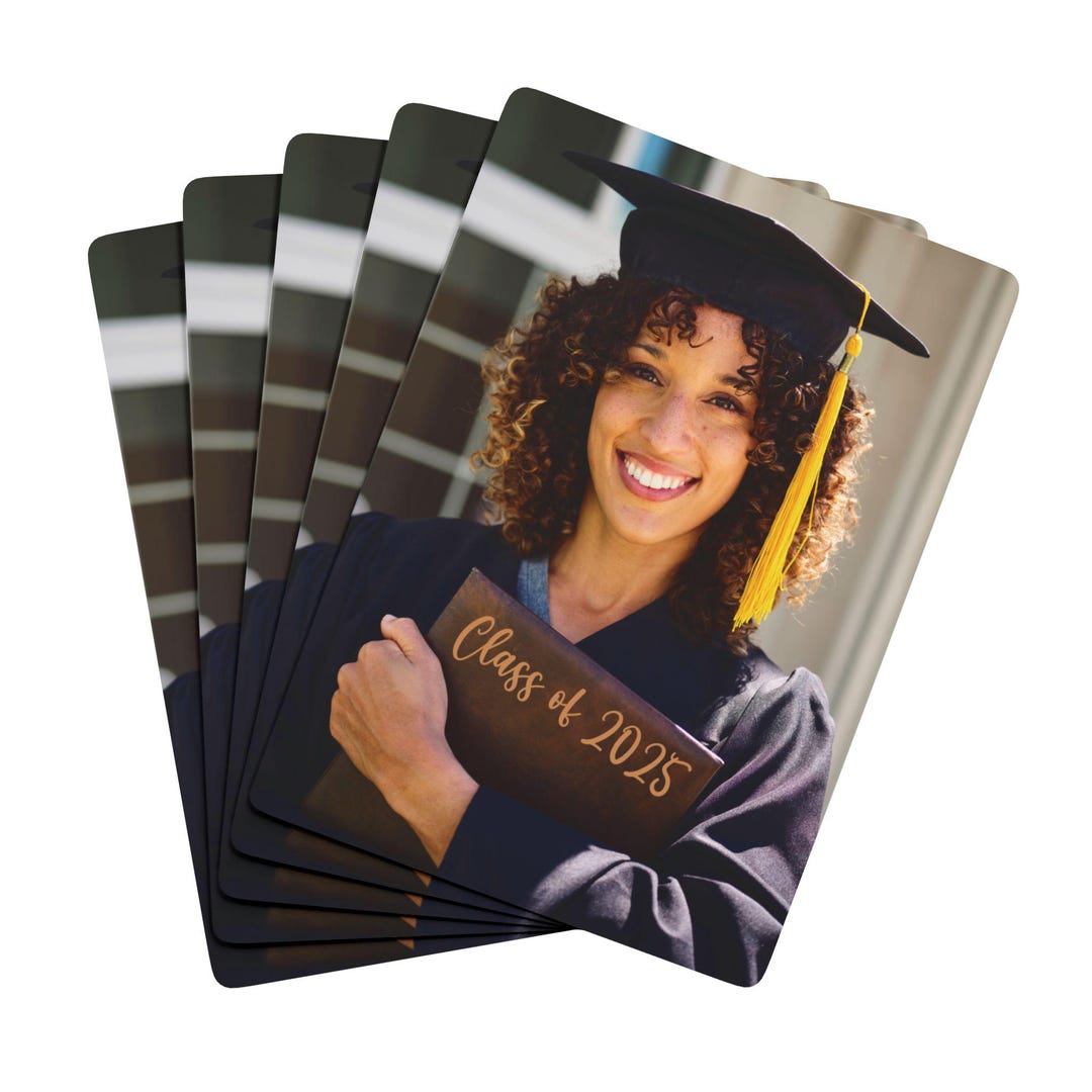 Custom Graduation Photo Poker Playing Cards, College, High School ...