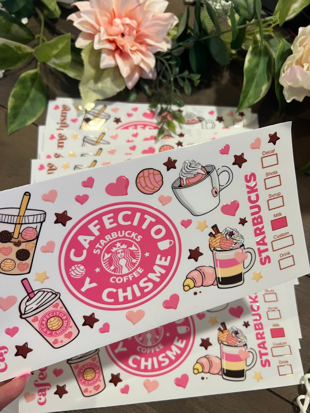 Cafecito Y Chisme Uv Dtf Wrap Etsy