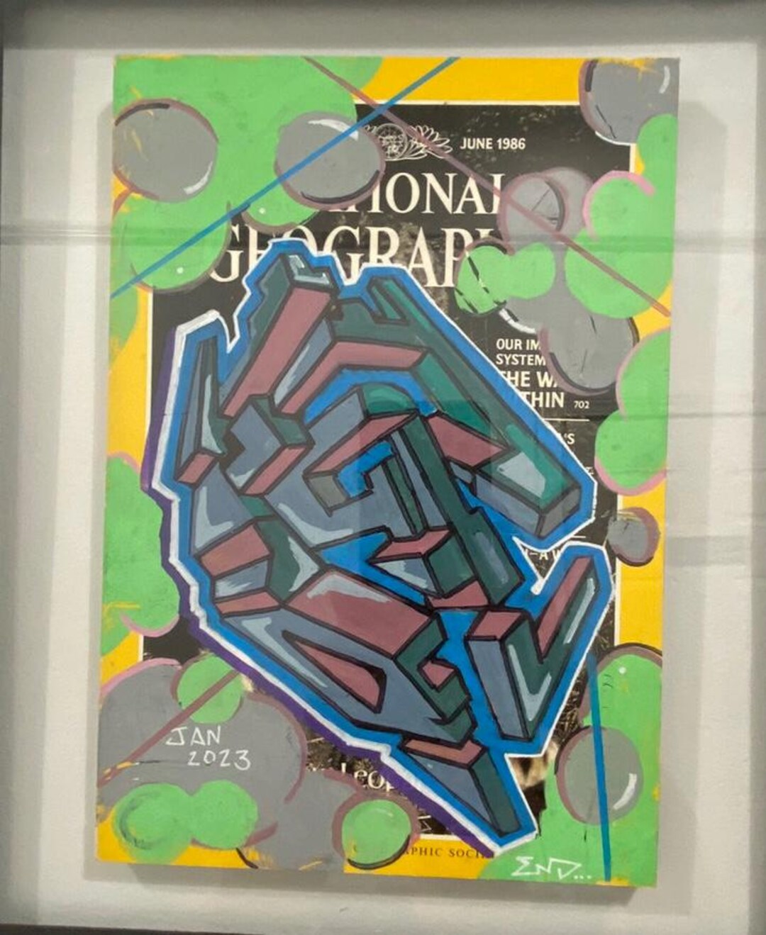 National Geographic Hand Painted Graff Style Magazine. Ships Free - Etsy