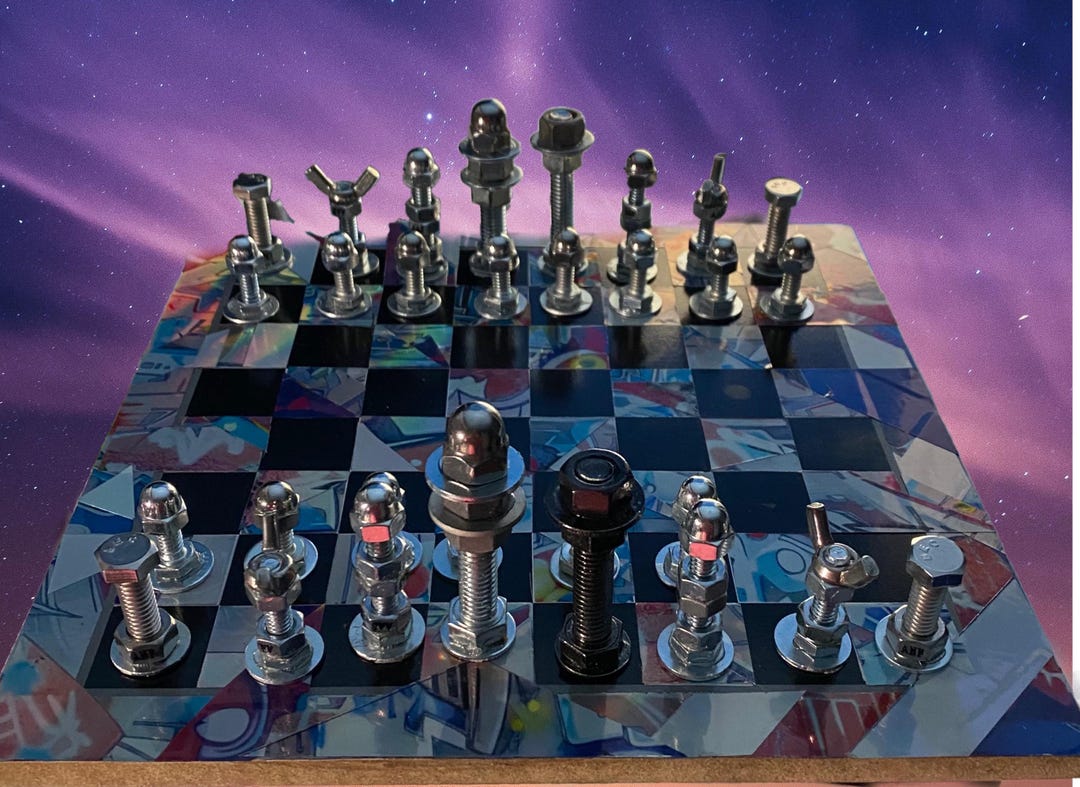 Chess Set. Hand Made Graffiti-inspired. 10x10 - Etsy