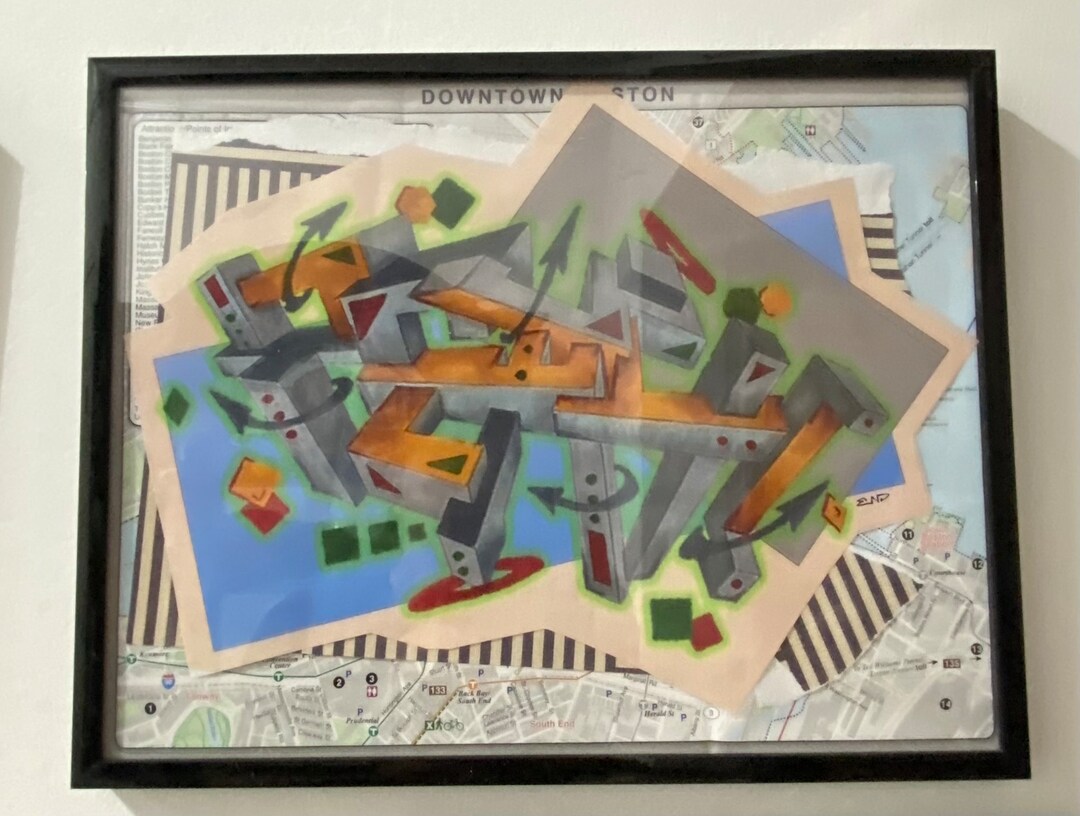 Mixed Media Graffiti Style Wall Collage - Etsy