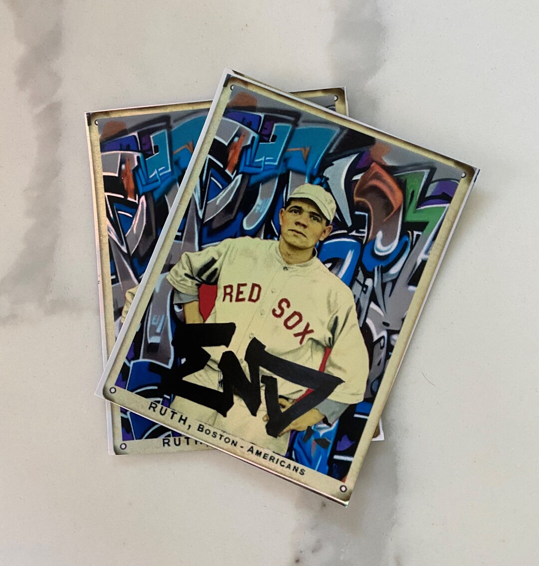 Babe Ruth Graffiti-inspired Handmade Sports Card 2 Pack. - Etsy