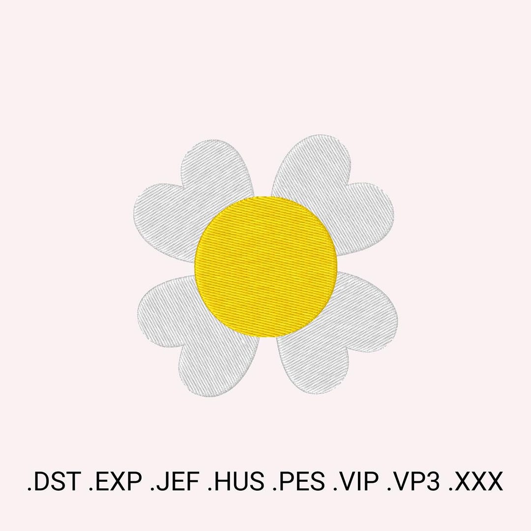 Daisy Hearts Embroidery Design | Instant Download in 6 Sizes | Daisy ...