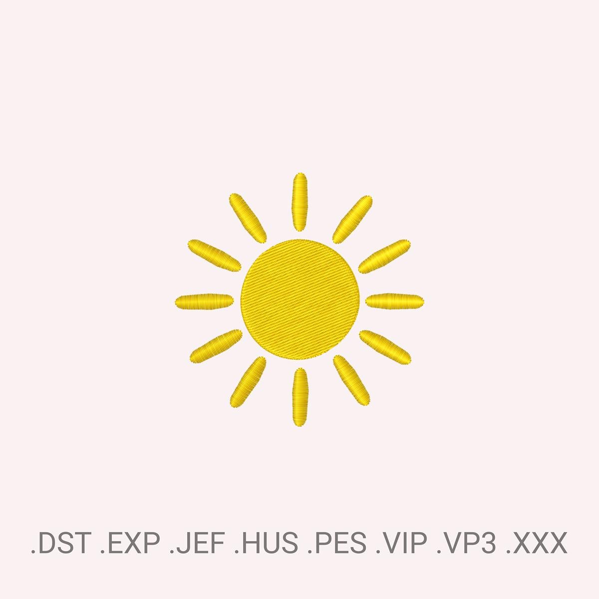 Mini Sun Embroidery Design | Instant Download in 6 Sizes | Sun Machine ...