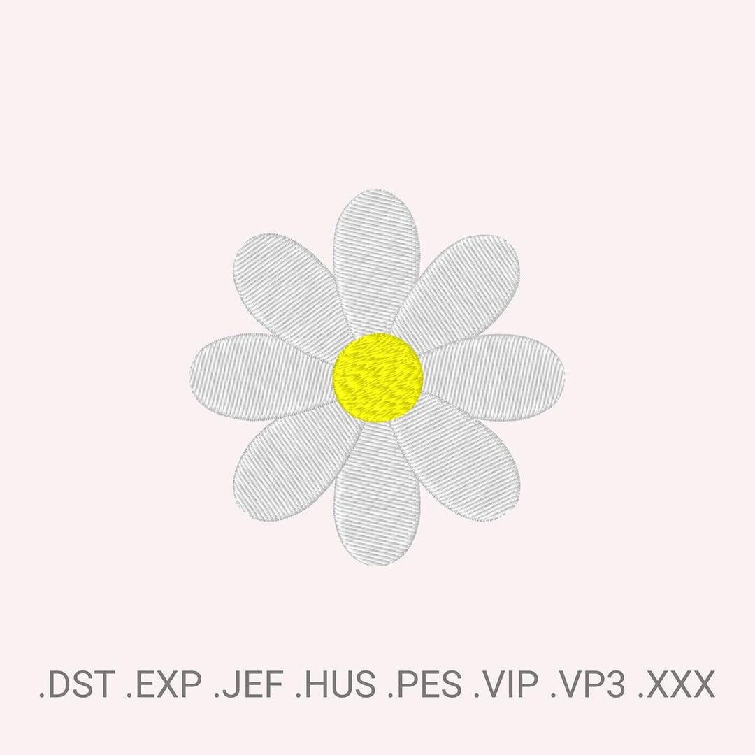 Mini Daisy Machine Embroidery Design: Instant Download, 6 Sizes (DST ...